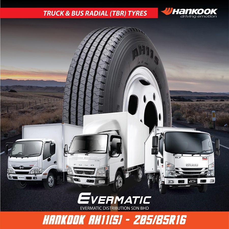 Hankook AH11s Truck & Bus Radial Tyres in Sabah|EVERMATIC